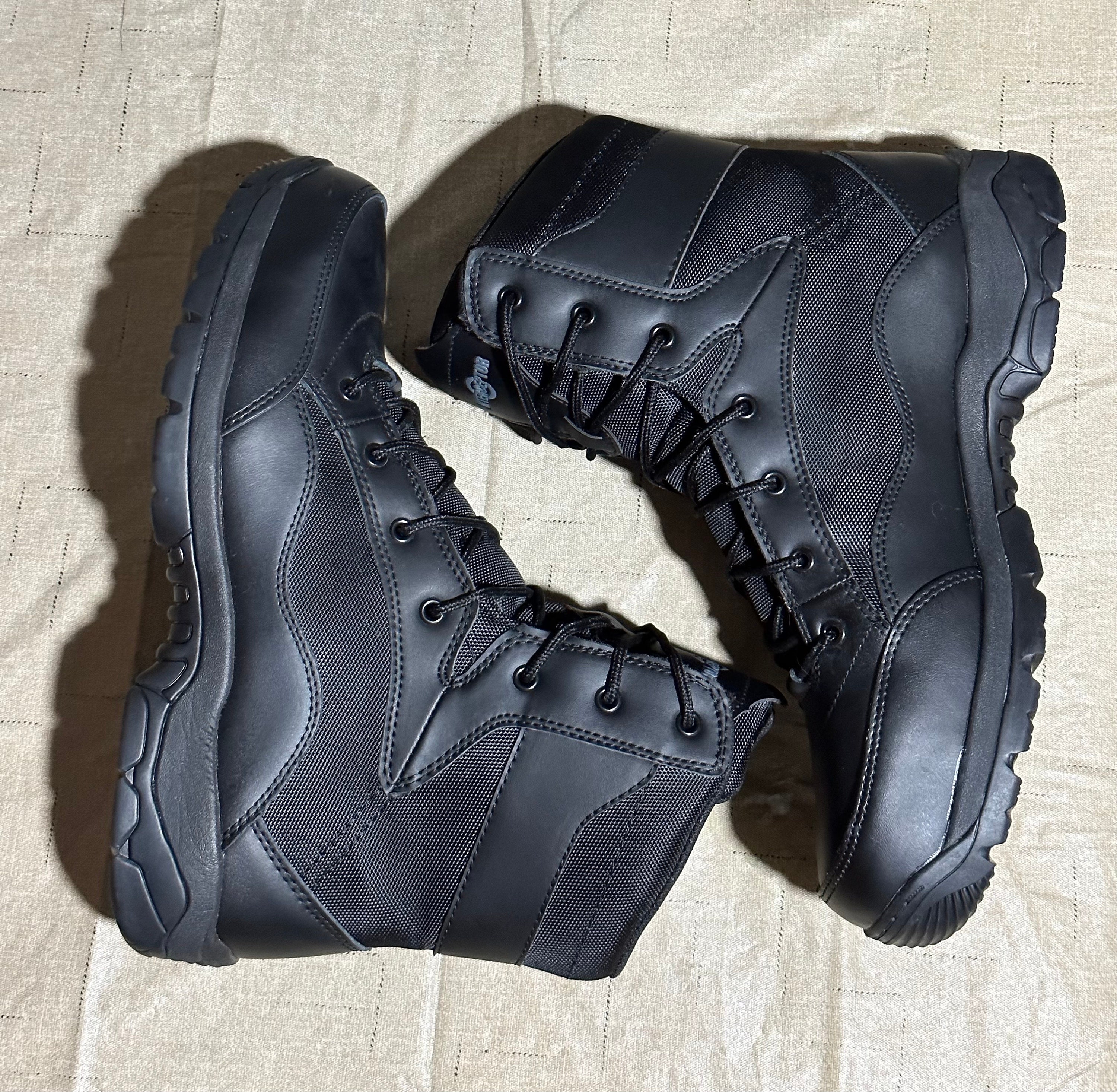 Mens Interceptor Tactical Boots Black Lace up Steel Toe Size 12 US Men ...