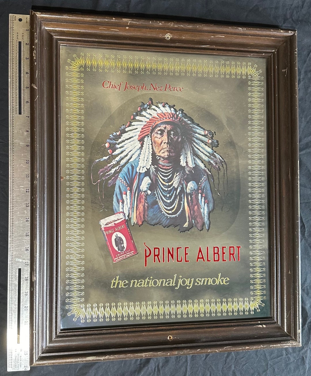 Rare 1973 Prince Albert Chief Joseph, Nez Perce Mirror Advertisement ...