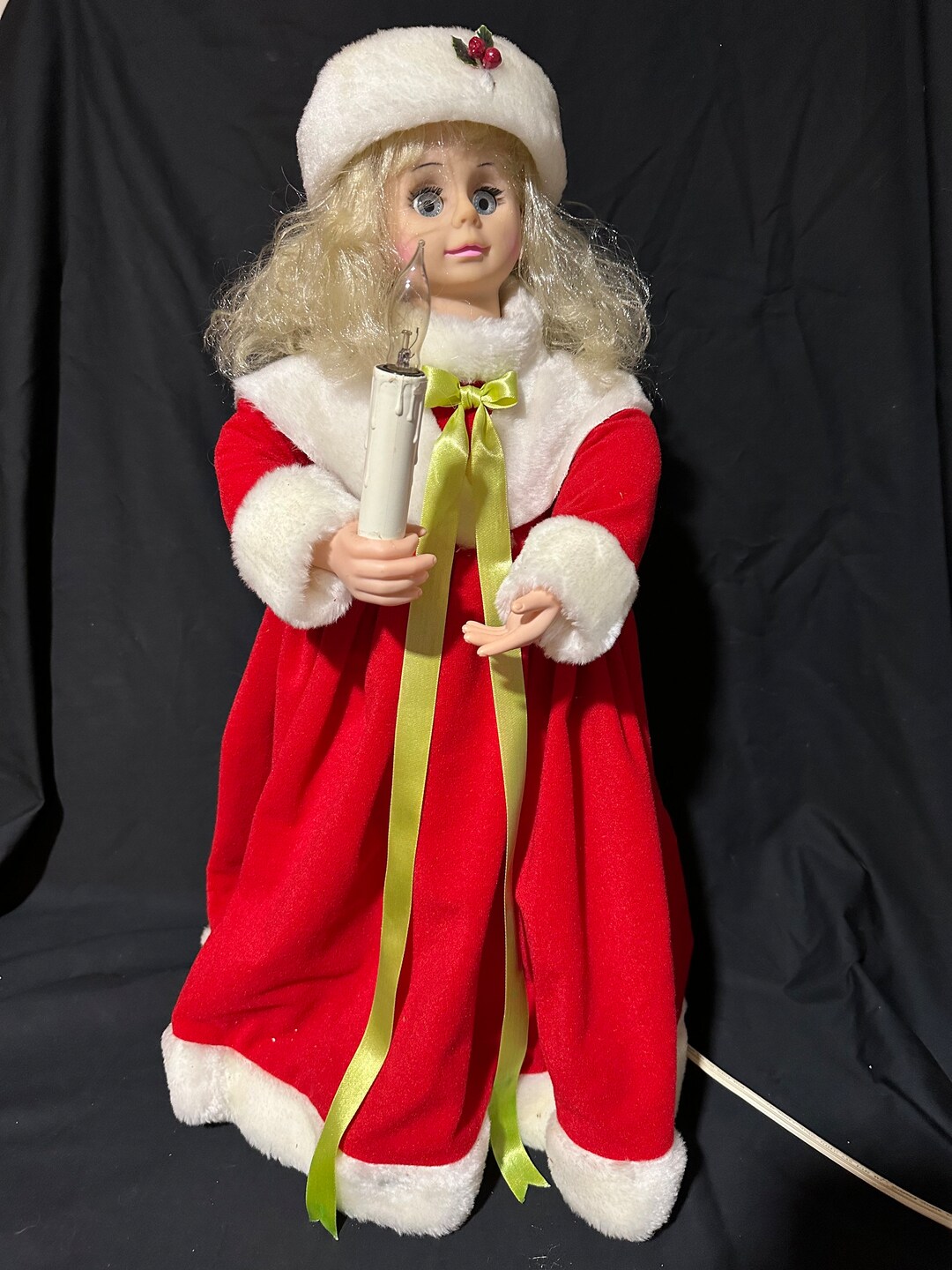 Vintage Christmas 24" Animated Light up Girl 2 Motions 18 Harmonic ...