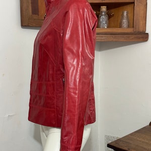 Ventiuno Authentic Italian Red Leather Jacket - Etsy