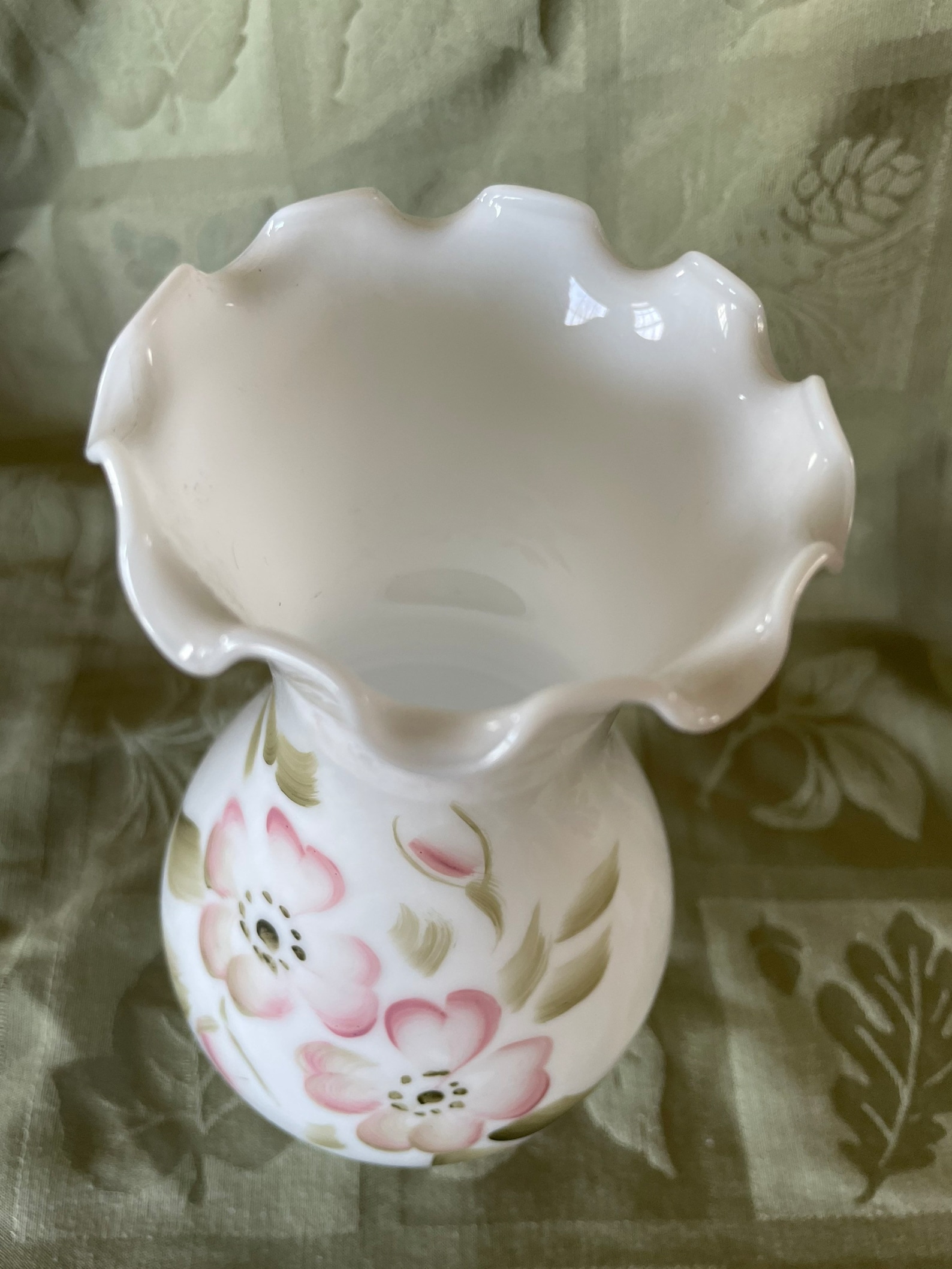 Underwriters Laboratories Portable Table Lamps Milk Glass Floral ...