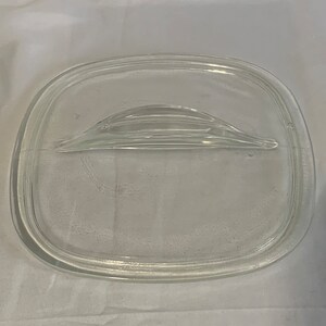 Vintage Pyrex Replacement Clear Glass Square Lid Featuring a Fin Design ...
