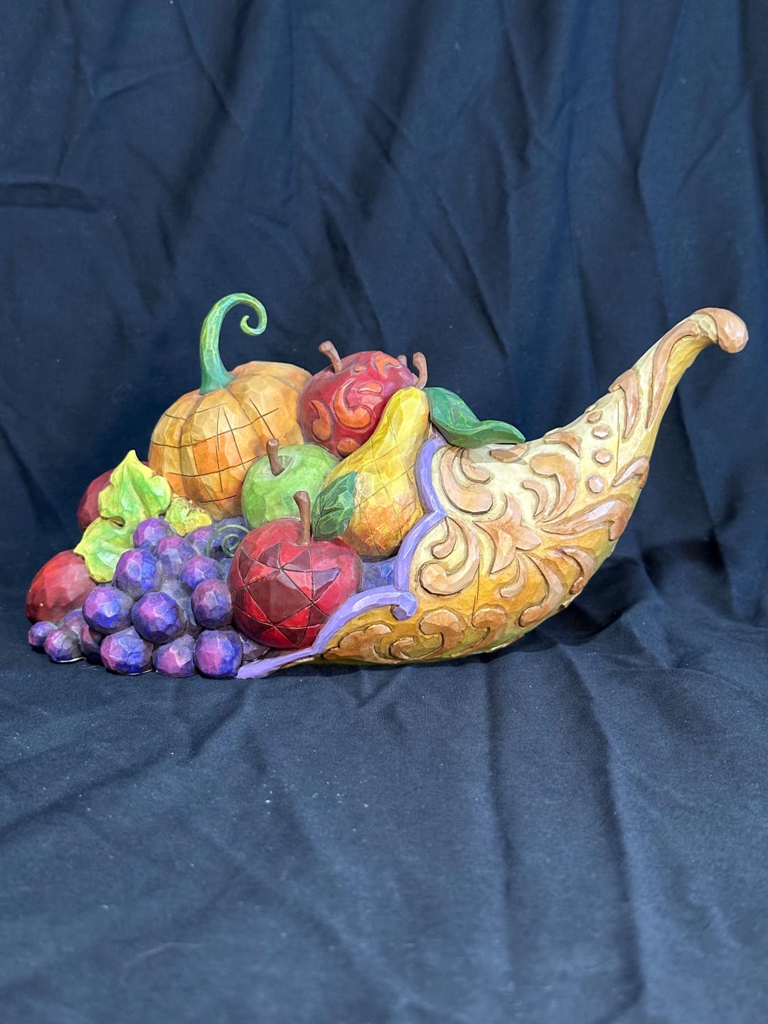 Jim Shore Heartwood Creek "horn of Plenty" Fall/harvest Cornucopia ...