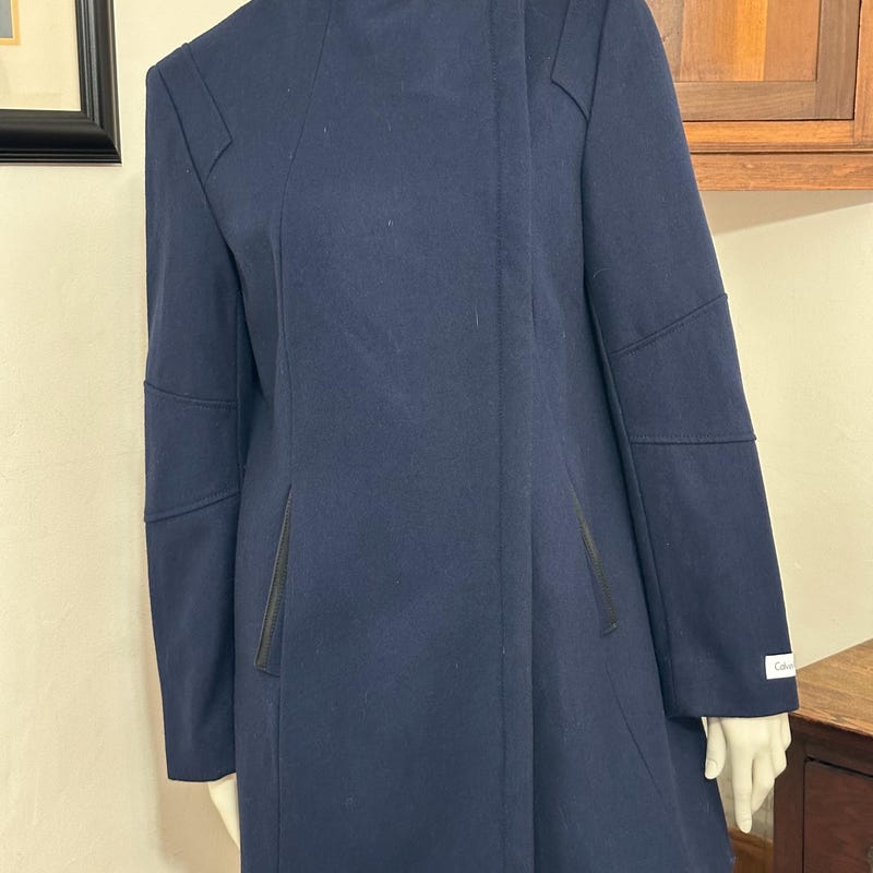 Asymmetric Zip Wool Coat - Etsy