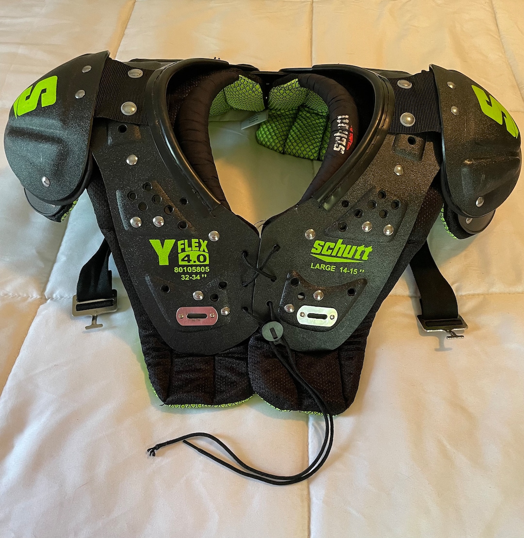 Schutt Y Flex 4.0 Youth 32-34 Football Black Shoulder Pads Large 14-15 ...