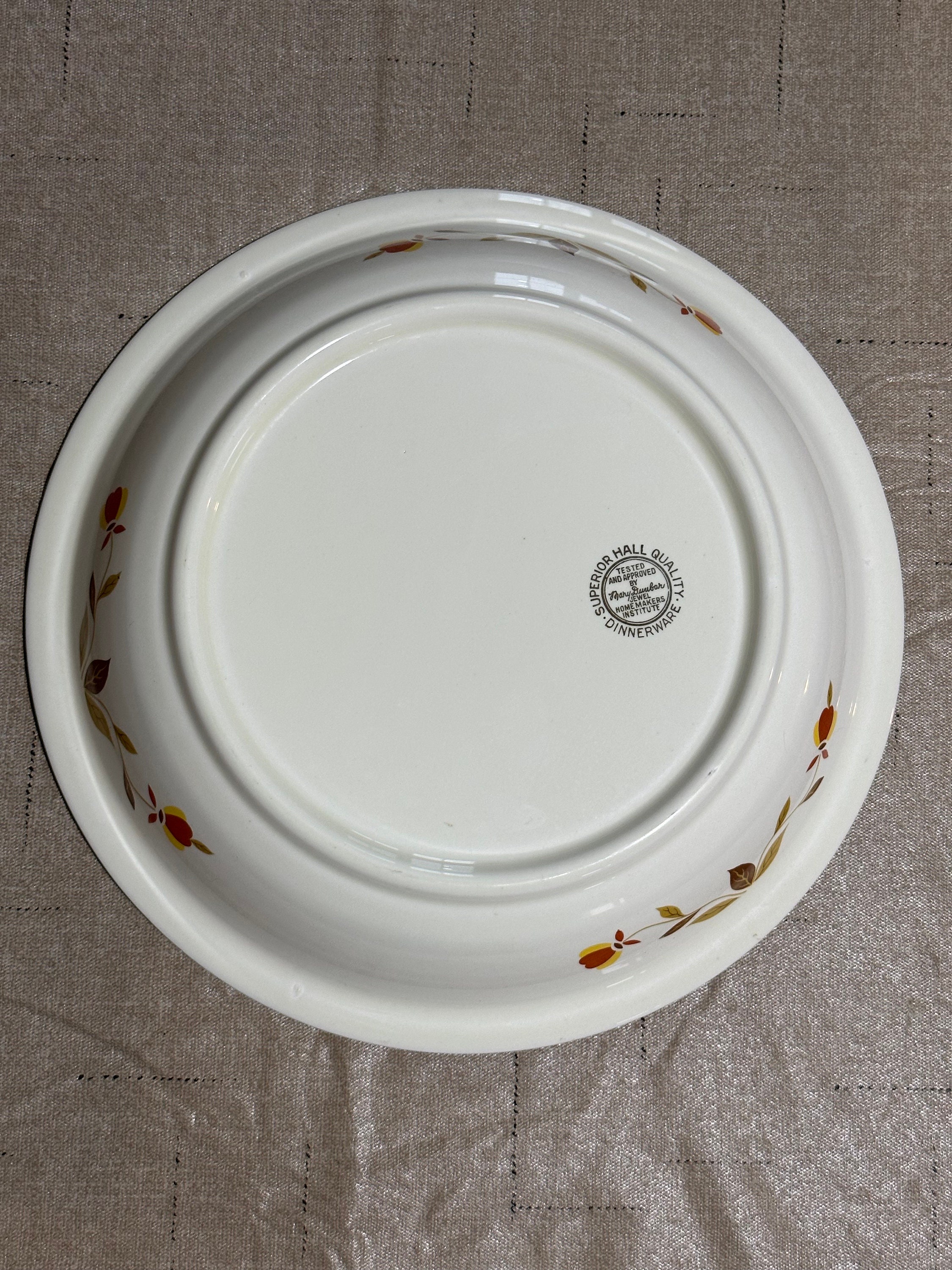 Jewel Tea Autumn Leaf Hall China Pie Dish/plate - Etsy