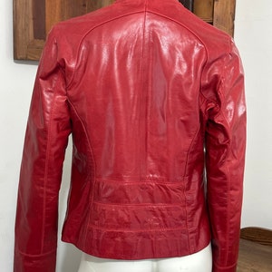 Ventiuno Authentic Italian Red Leather Jacket - Etsy