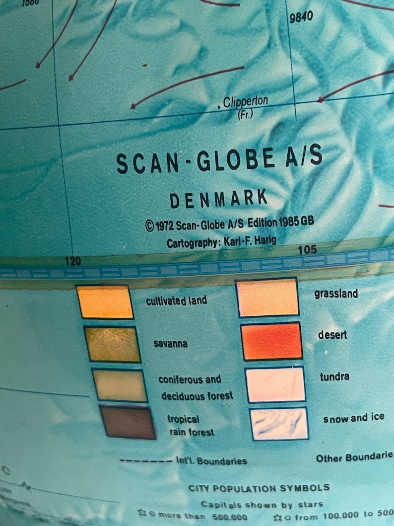 1972 Scan-globe Lamp A/S Denmark 1985 Edition - Etsy