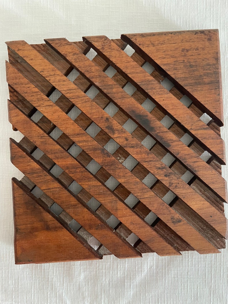 Homemade Vintage Wood Trivet - Etsy