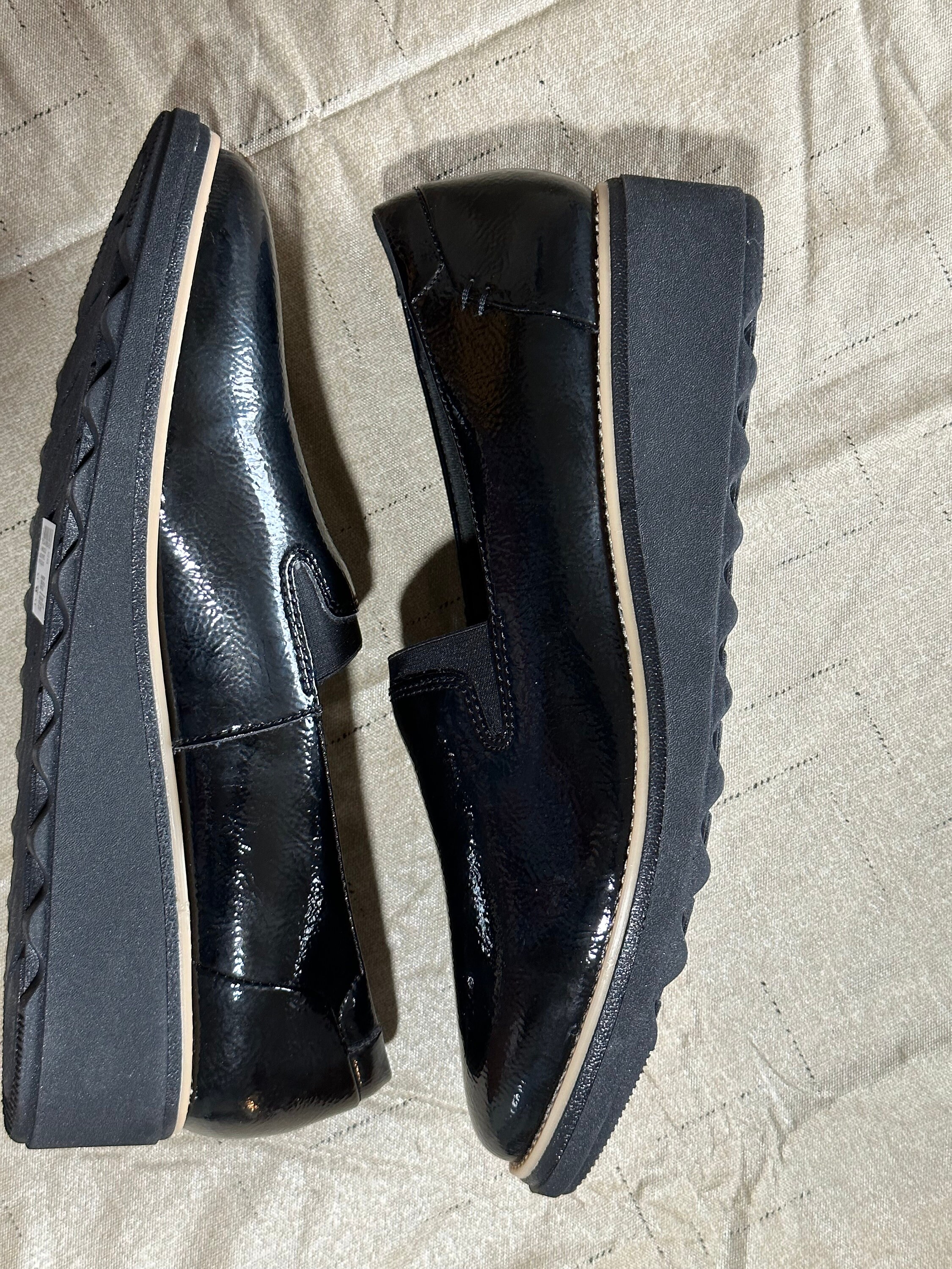 Clarks Sharon Dolly Black Wedge Loafers - Size 10 M - NWOB - Etsy