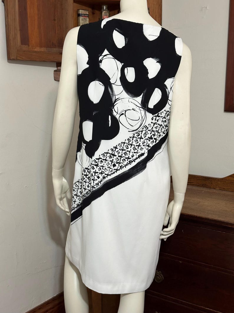 Piazza Sempione (made in Italy) Printed Abstract Black & Ivory CADY ...