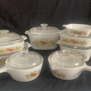 Vintage 1970s Corningware Spice of Life Casserole Dishes; Various Sizes ...