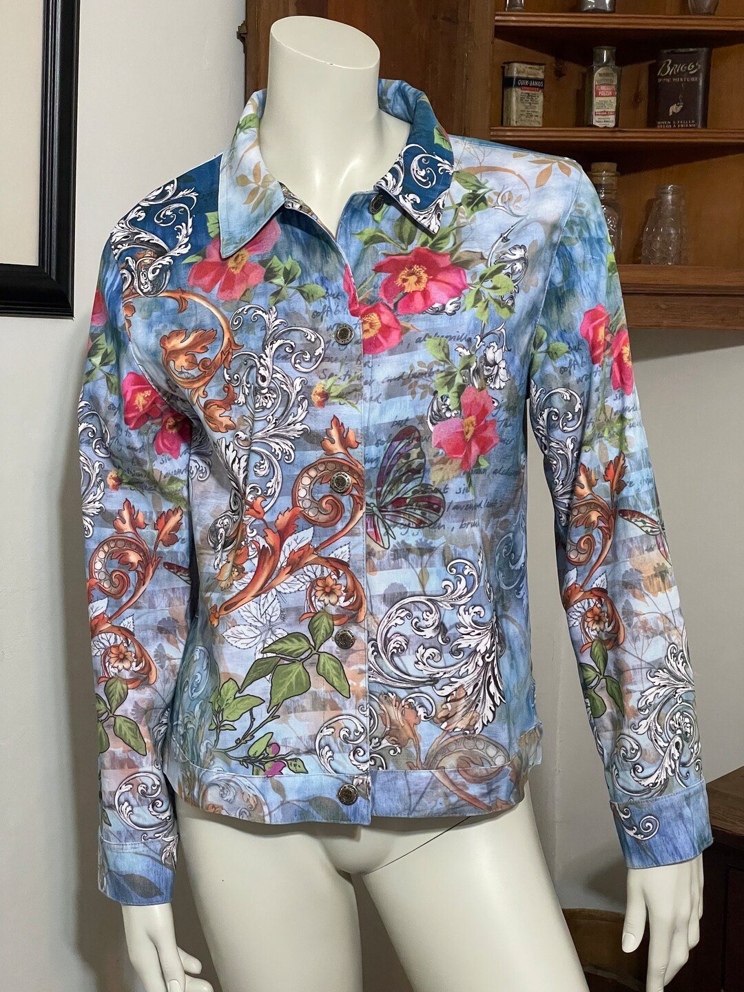Y2K Impulse of California Floral Print Jacket- Size M - Etsy
