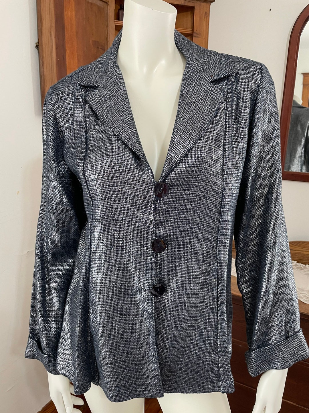 Adele Dallas Orr Navy & Silver Jacket - Size L - Etsy