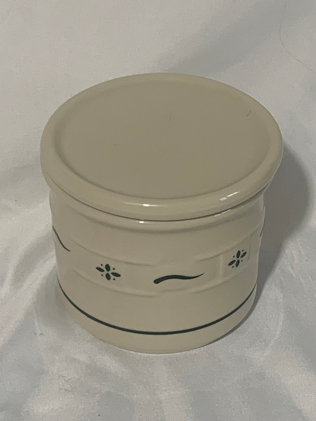 Longaberger Pottery Woven Traditions 1pt Crock and Coaster Lid With ...