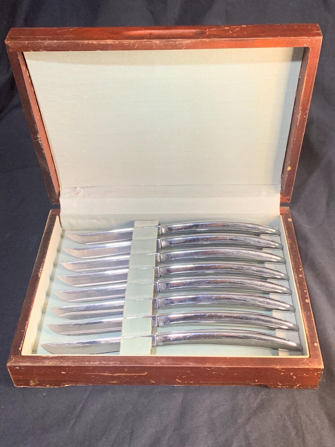 Vintage Saladmaster 400 Cutlery/steak Knives Set of 8 With Wood Case ...