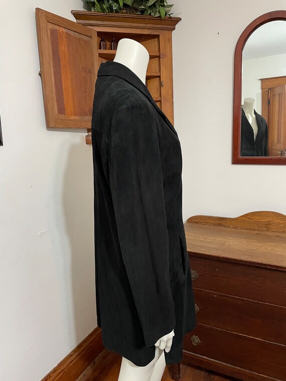 Vintage Sibylle Lyn Black Suede Coat - Gem