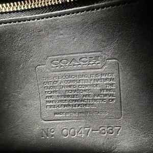 Coach Vintage Court Black Leather Top Handle Satchel 9870 Crossbody ...