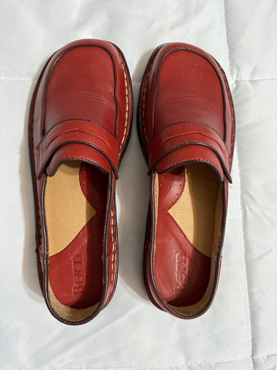 Born red leather loafers - Gem