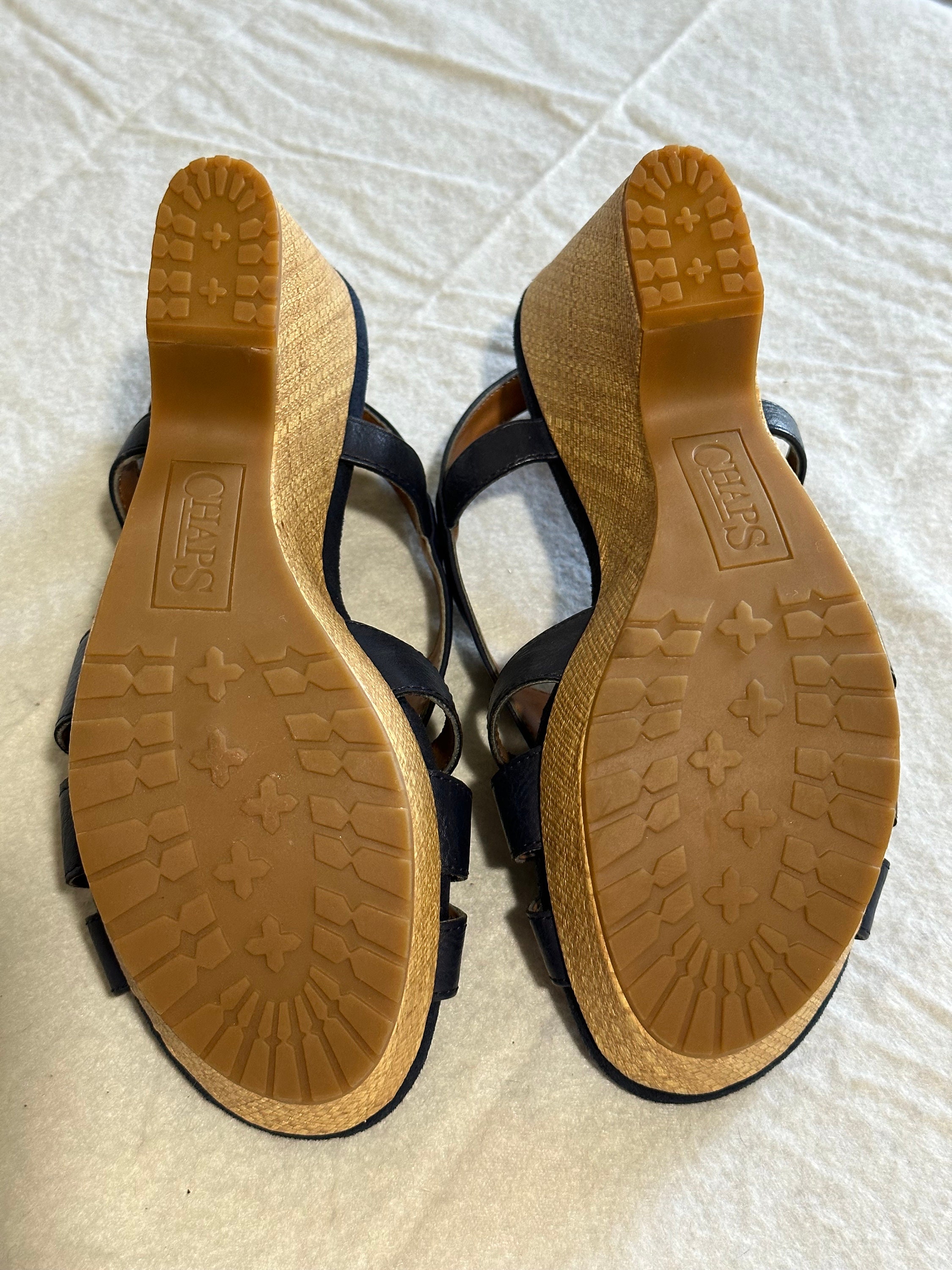Chaps Jaida Platform Wedge Sandals Size 8.5B NWOB - Etsy