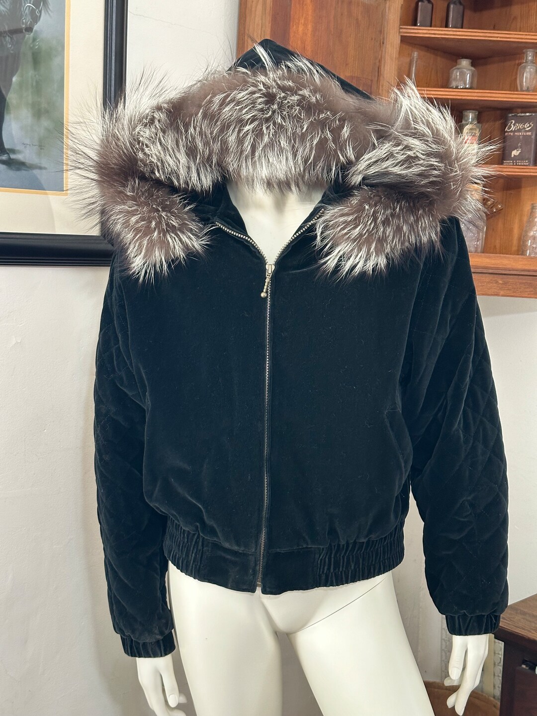 Vintage Sno Skins Jacket With Fox Fur Trimed Hood - Made in USA - Size ...
