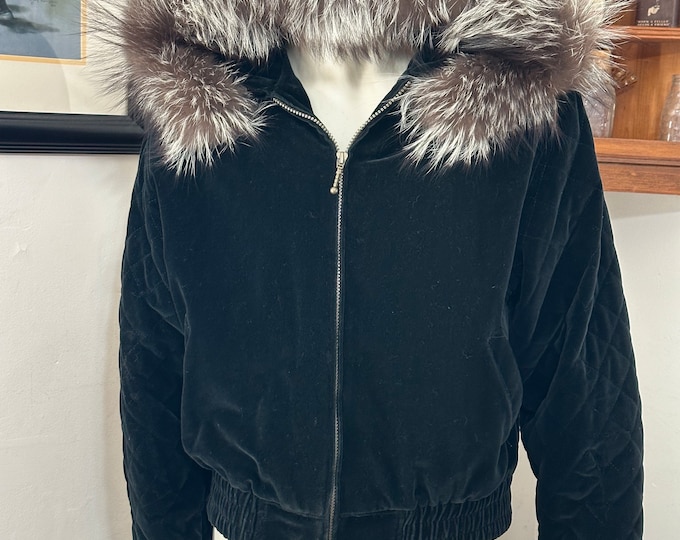 Vintage Sno Skins Jacket With Fox Fur Trimed Hood - Made in USA - Size ...