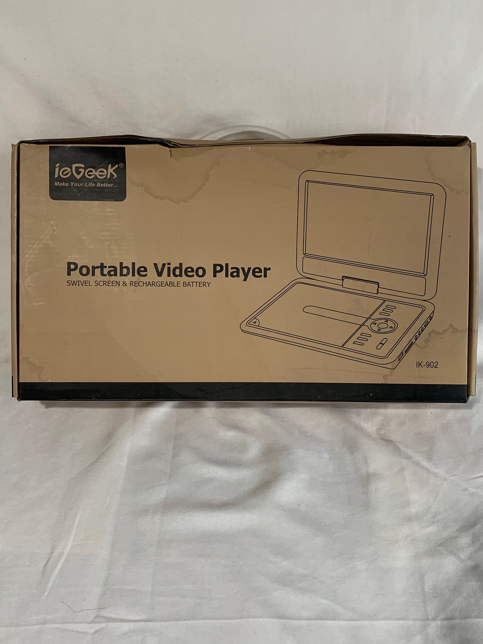 Iegeek Portable Rechargeable DVD Video Player W/ Swivel Screen and ...