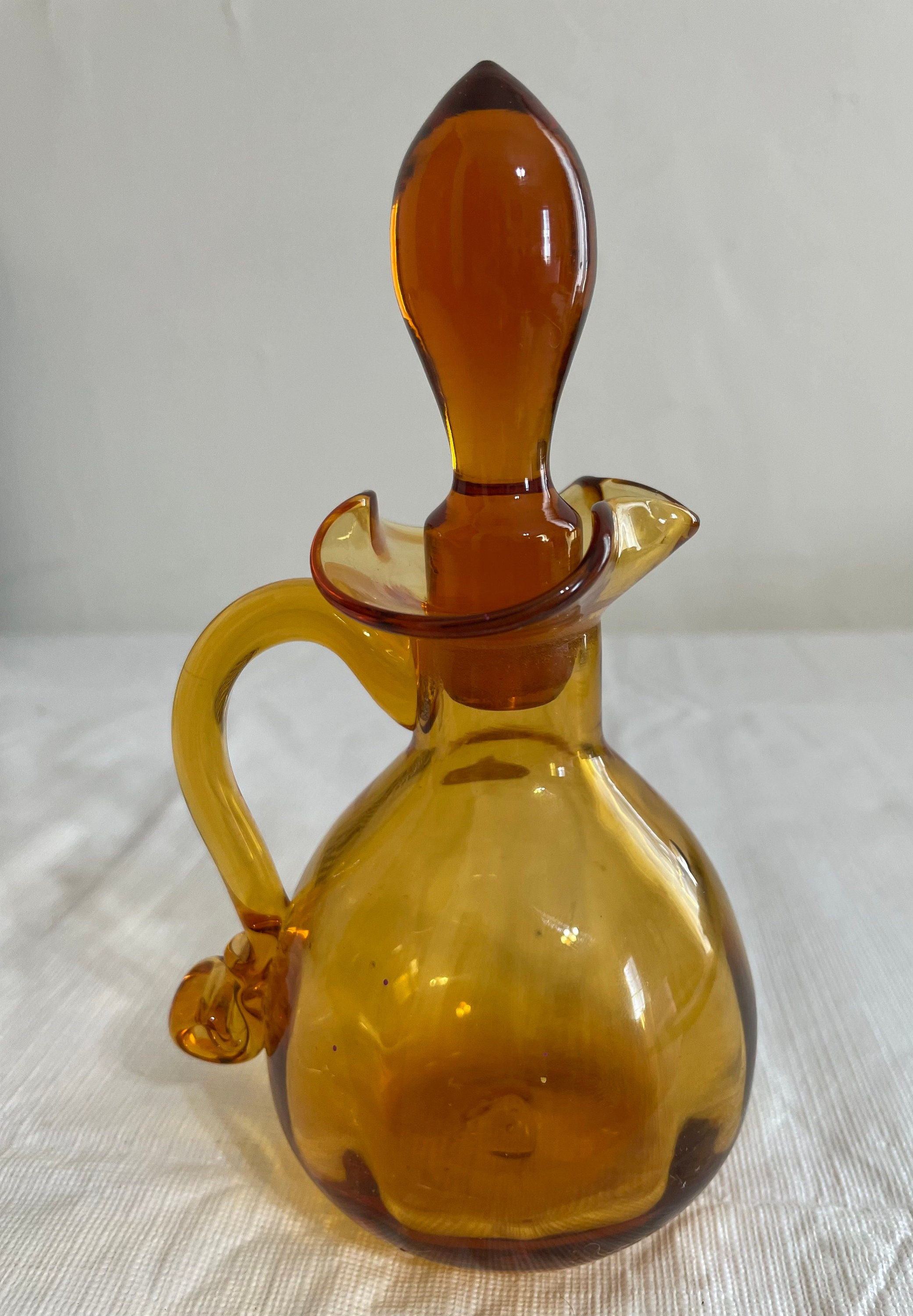 Vintage Rainbow Amber Glass Cruet With Stopper - Etsy