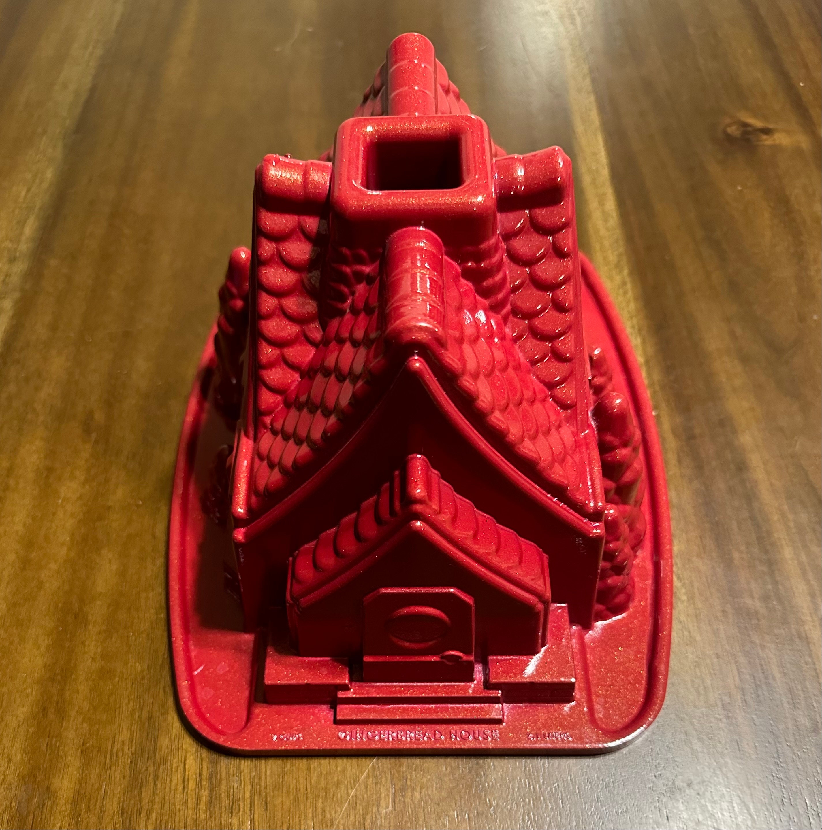 Red Nordic Ware Gingerbread House Cake Bundt Pan 9-cups - Etsy