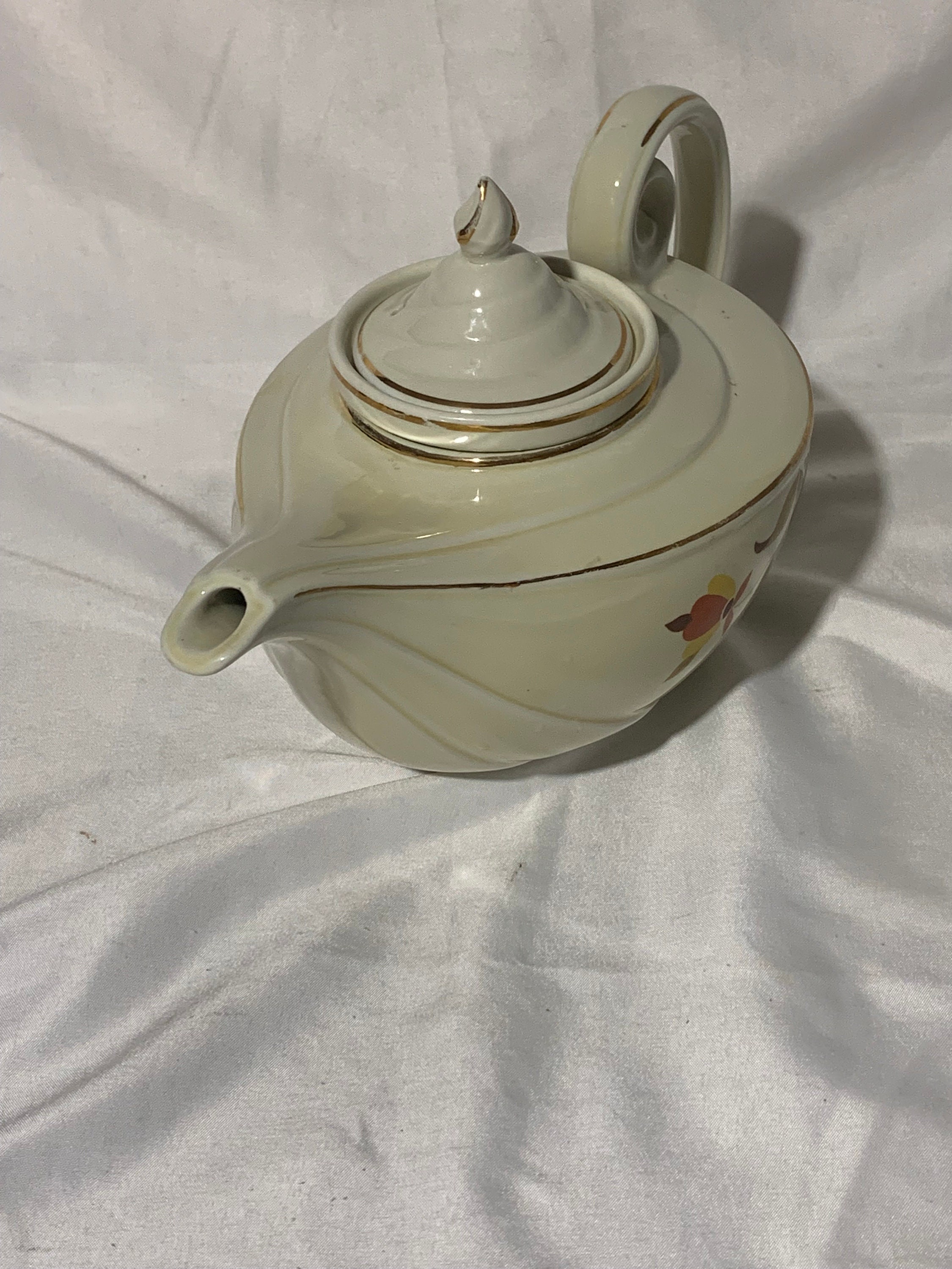 Hall’s Superior Jewel Tea Autumn Leaf 3 Piece Aladdin Teapot With Lid ...