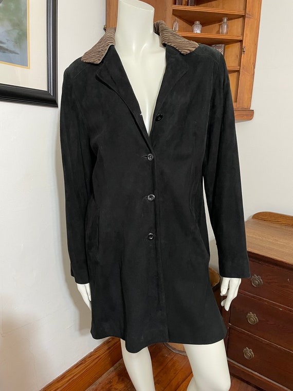 Vintage Sibylle Lyn Black Suede Coat - Gem