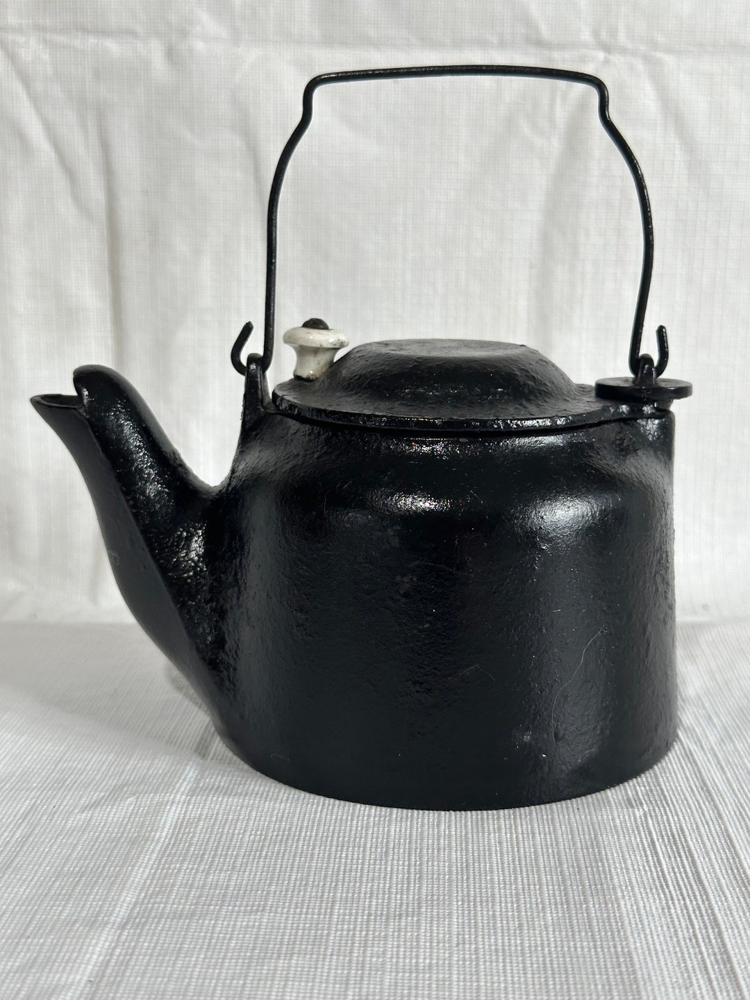 Antique Wagner Ware Cast Iron Miniature Tea Kettle Sidney O Salesman's ...