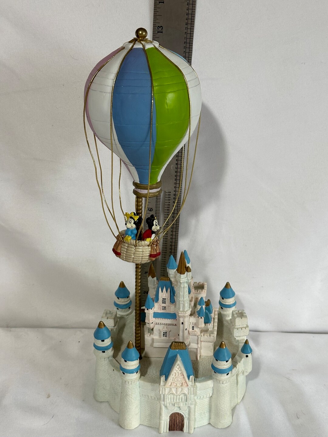 Disney Cinderella Castle Mickey & Minnie Mouse Rotating Hot Air Balloon ...
