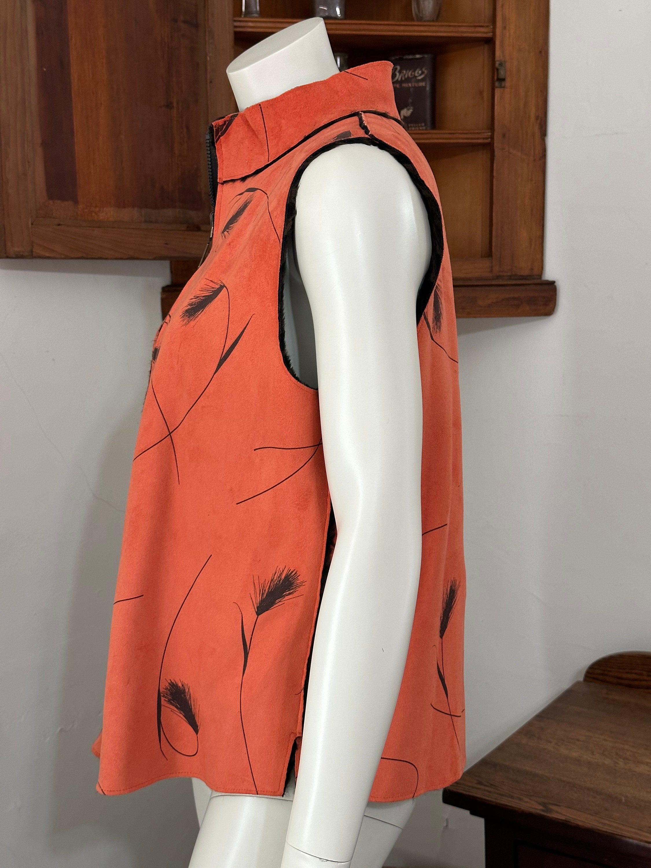 Robert Kitchen Faux Suede Faux Fur Lined Women's Vest - Size L - Etsy