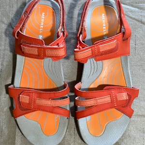 Merrell Tiger Lily Sandals Melon Performance Adjustable Straps Flats ...