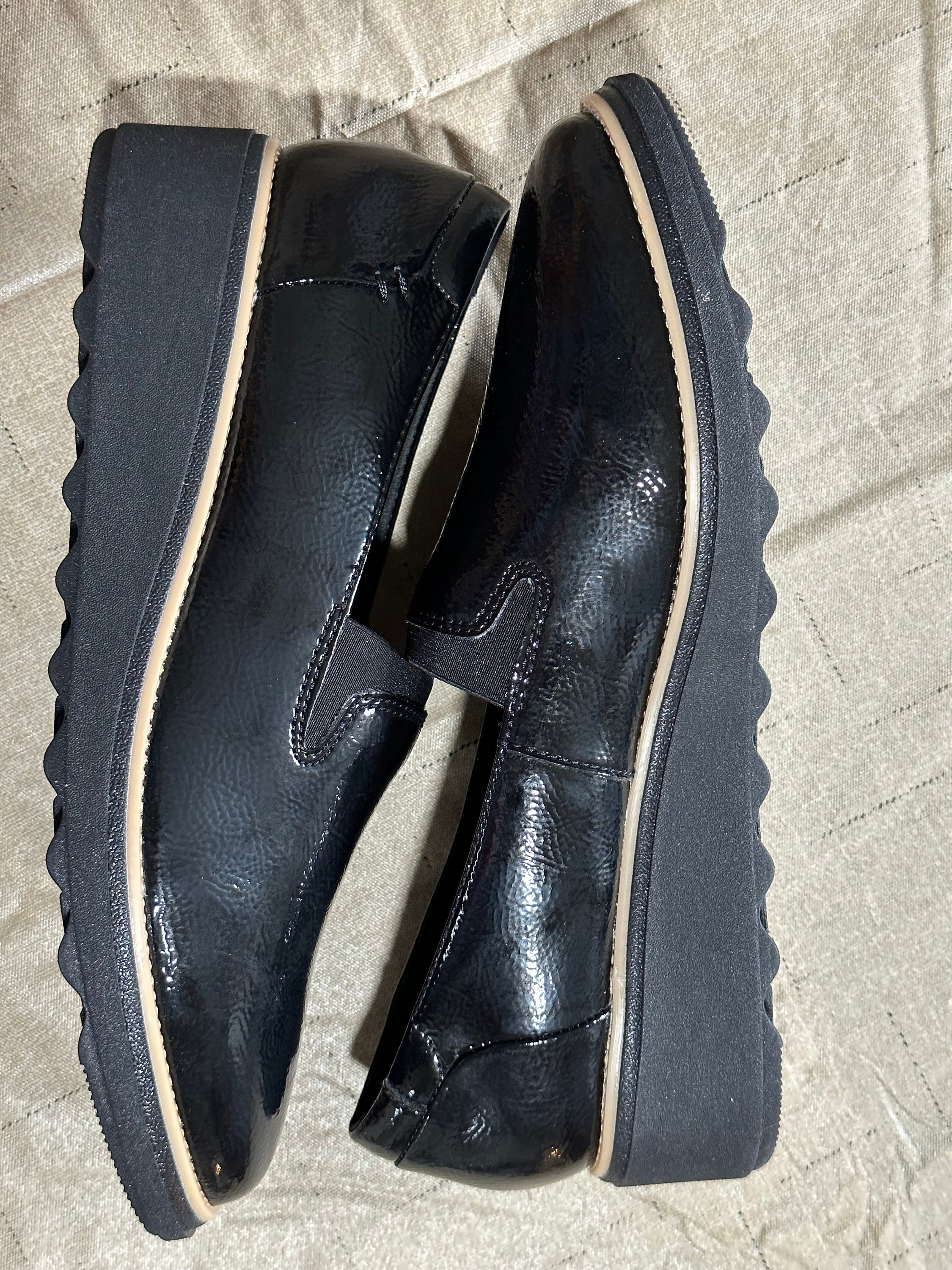 Clarks Sharon Dolly Black Wedge Loafers - Size 10 M - NWOB - Etsy