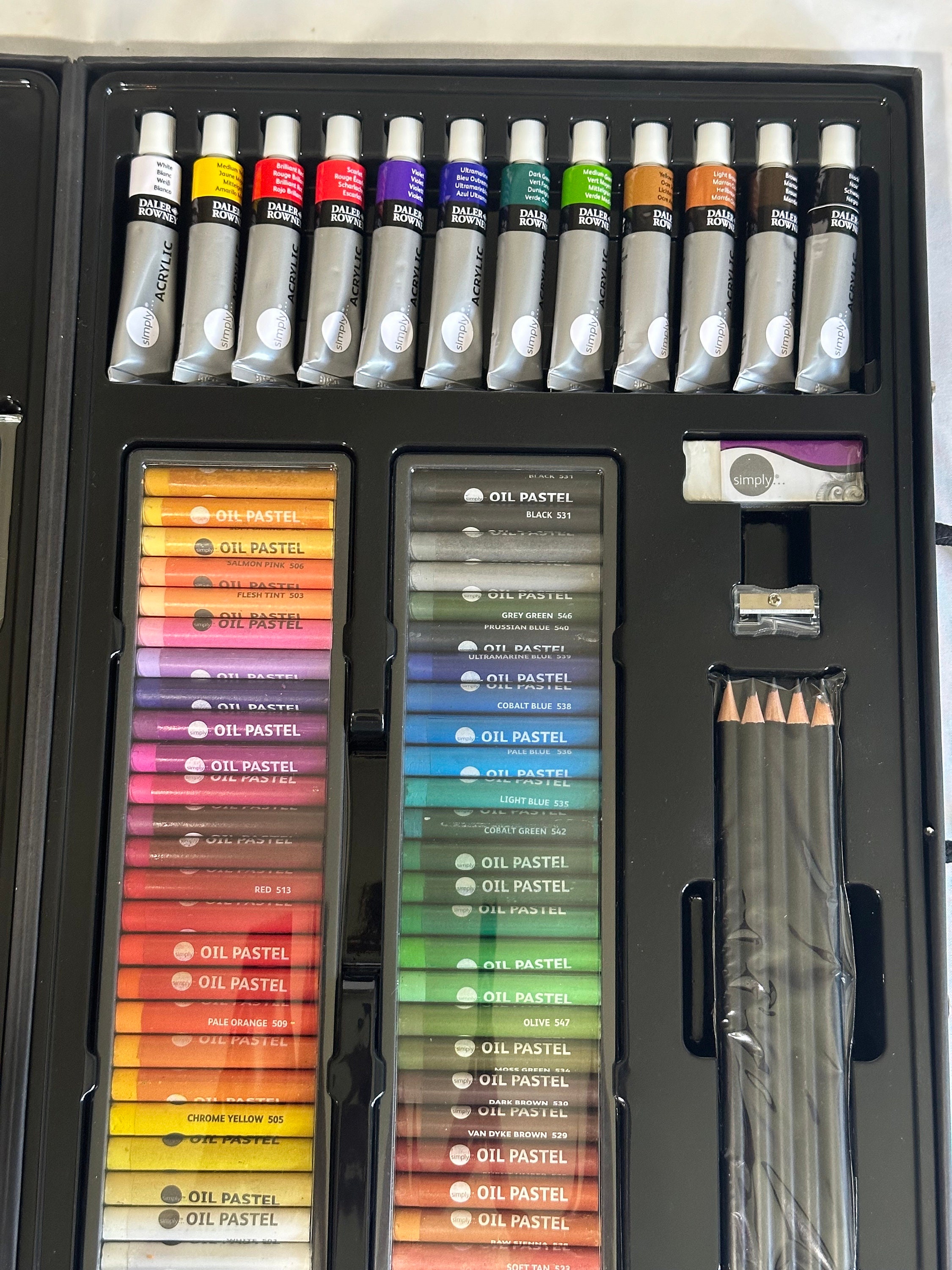 Daler and Rowney Simply Complete Art Set & Full Size Case NIB - Etsy