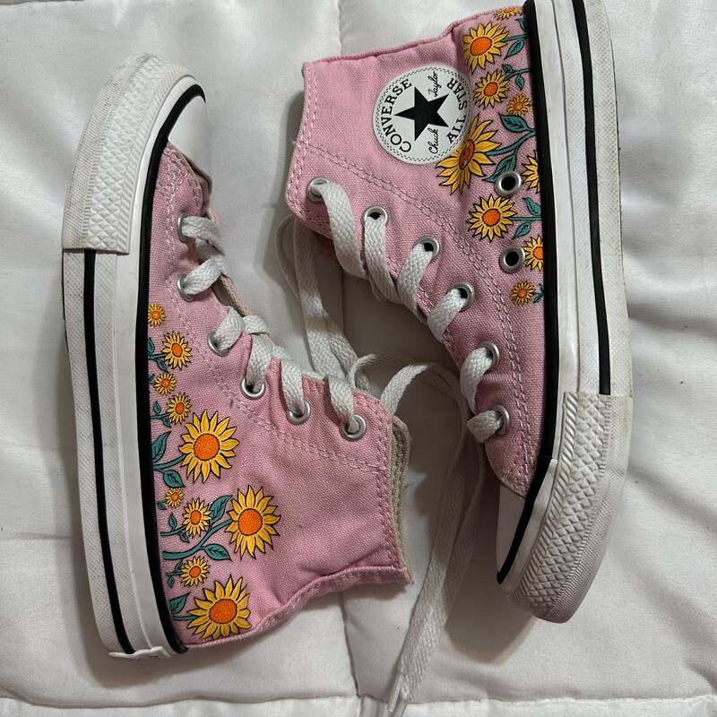 Sunflower Converse - Etsy