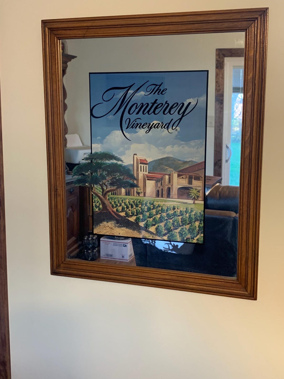 Vintage Monterey Vinyard Winery/bar Mirror - Advertisement Sign - Etsy
