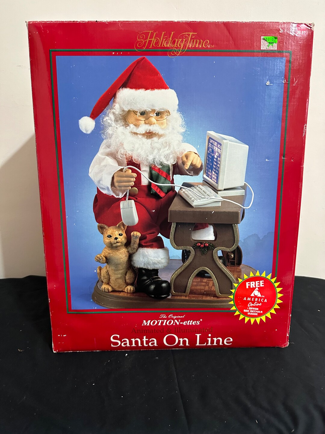 Vintage Telco Motion-ettes 17" Christmas Animated Light up Santa on ...