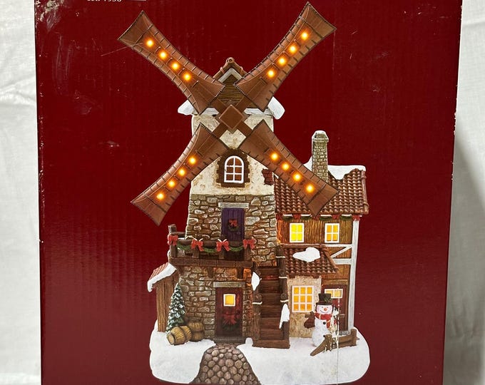 Enchanted Forest Animated Windmill for Christmas Village - Polyresin ...