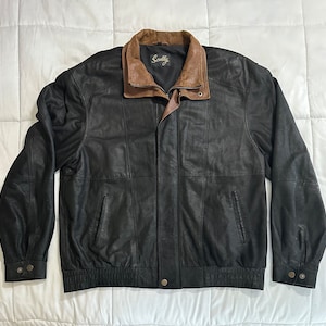 Scully Aviator's Featherlite Leather Bomber Jacket - Size 2XT - Etsy