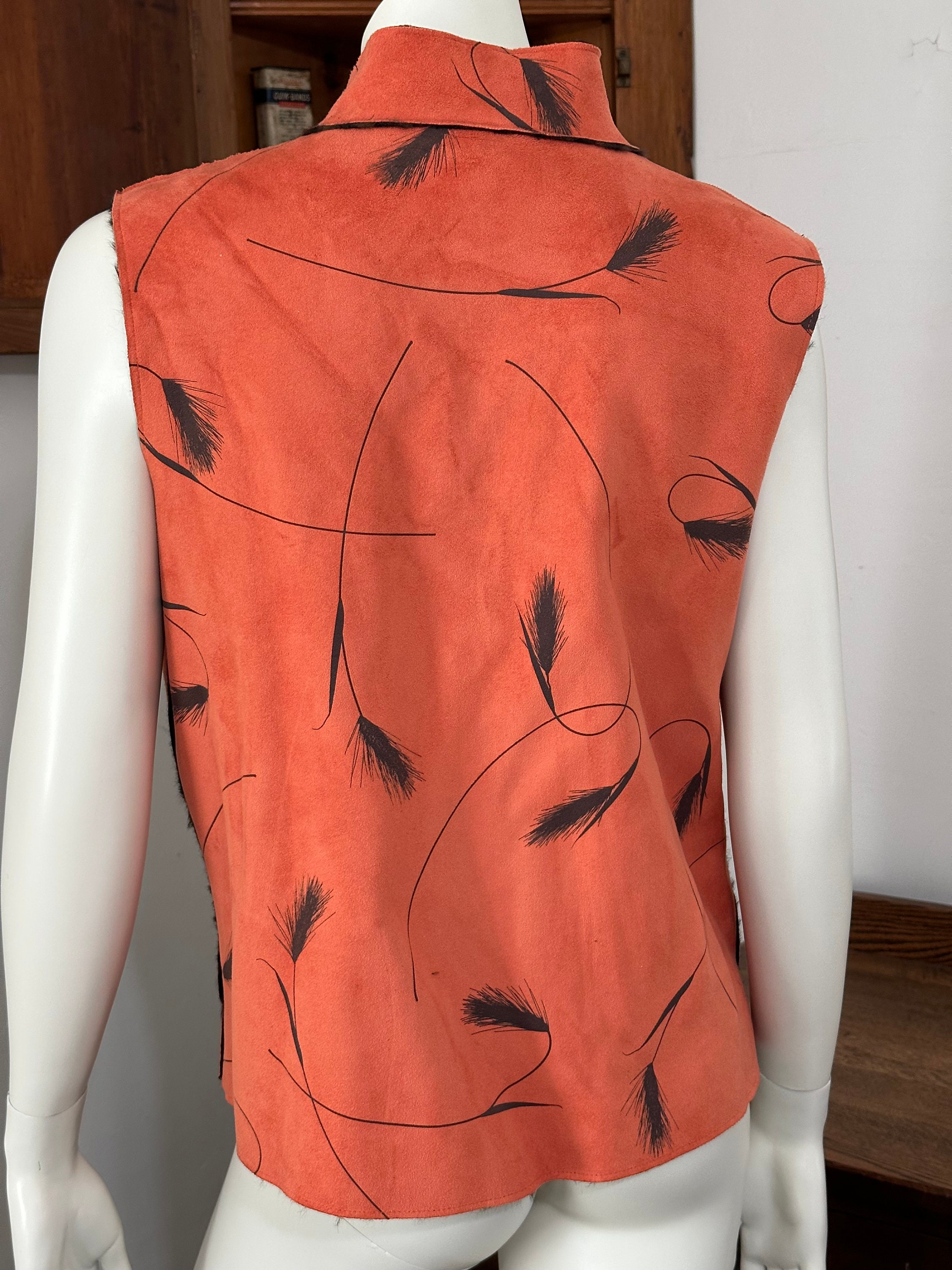 Robert Kitchen Faux Suede Faux Fur Lined Women's Vest - Size L - Etsy