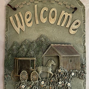 Horse & Buggy Welcome Sign - Etsy