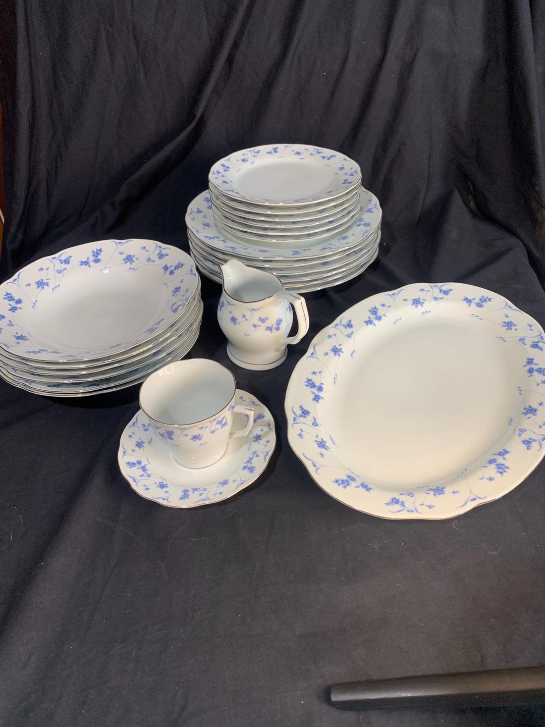 1950s Premiere ME113 “blue Dawn” China Replacement Pieces - Plates ...