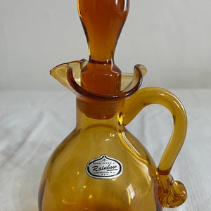 Vintage Rainbow Amber Glass Cruet With Stopper - Etsy