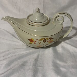 Hall’s Superior Jewel Tea Autumn Leaf 3 Piece Aladdin Teapot With Lid ...