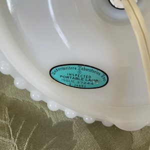 Underwriters Laboratories Portable Table Lamps Milk Glass Floral ...