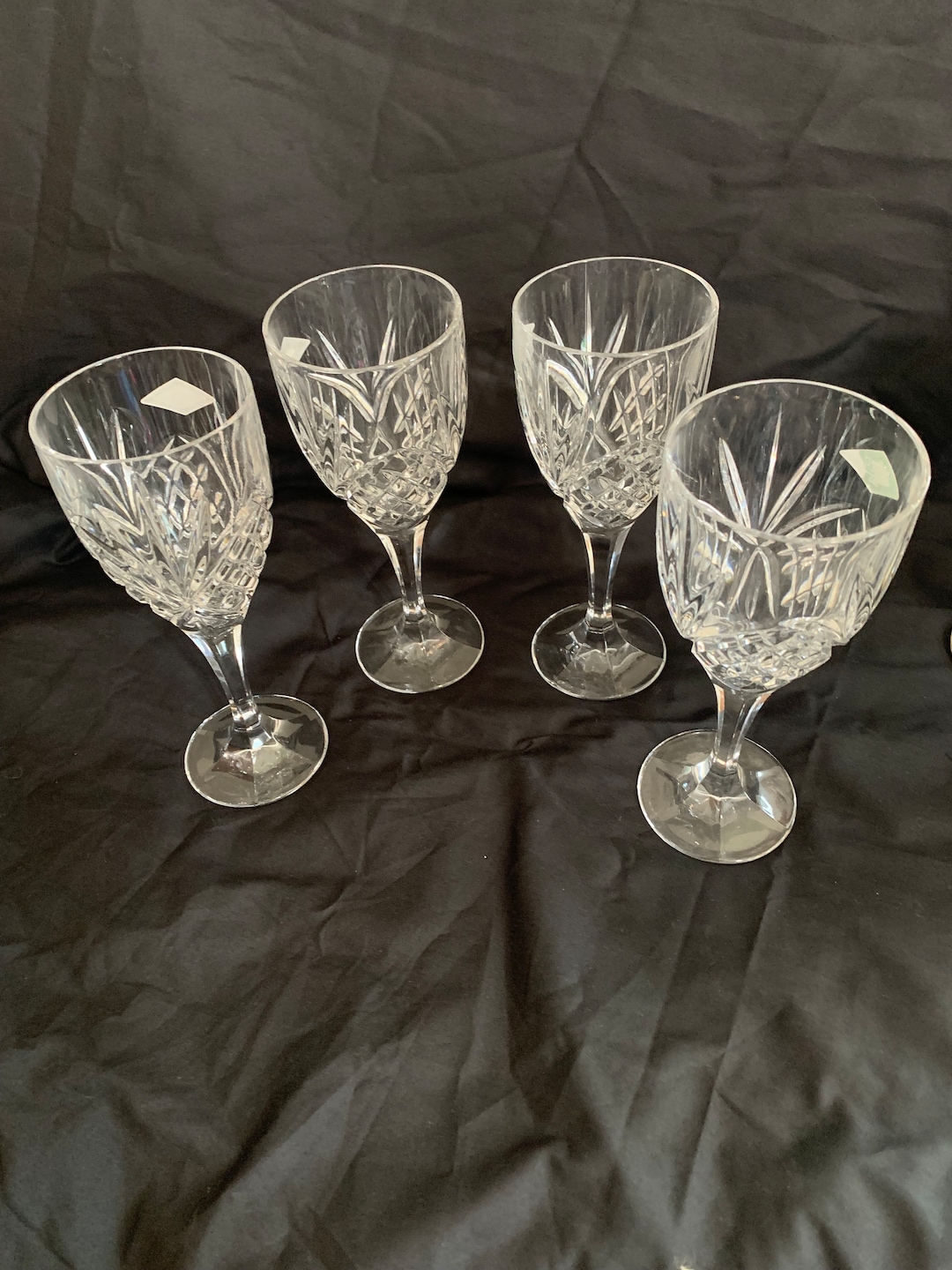 Shannon 24% Lead Crystal Wine Glasses. Set of 4 by Godinger - Etsy