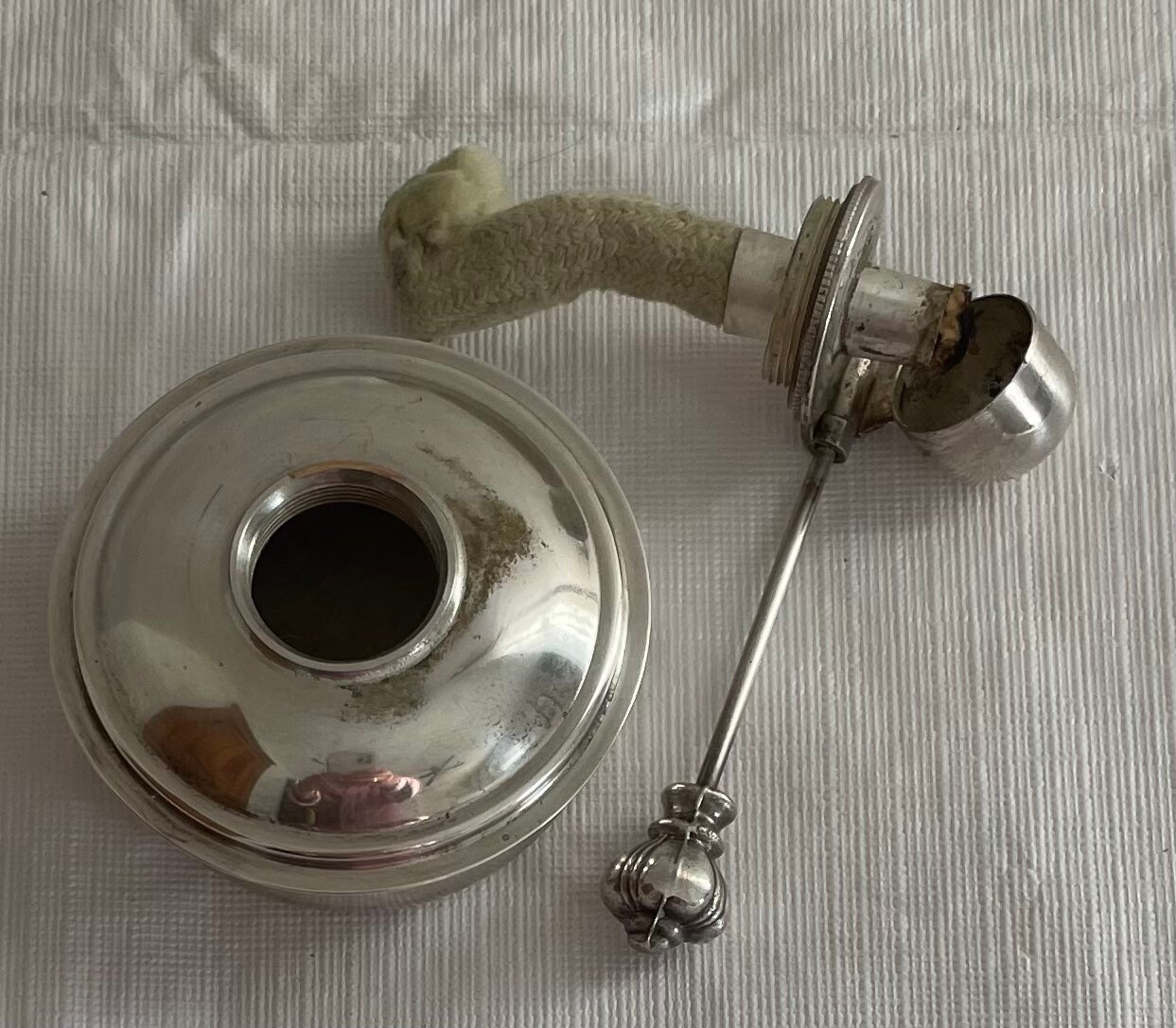 Antique Miniature Sterling Silver Whale Oil Desk Lamp Lantern - Etsy